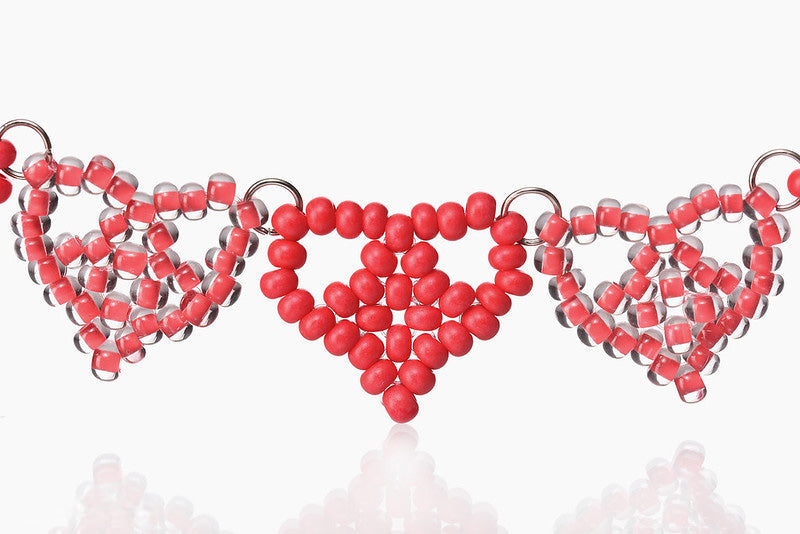 Conjoined Hearts Necklace With a Neon Twist... – Shipwreck Beads
