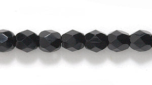 4FC109R: CZ FACET RD Black 4MM-100PC – Shipwreck Beads