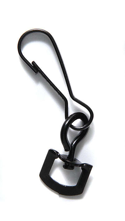 MS190-B: Lanyard Clip Swivel Loop Black 12PC – Shipwreck Beads