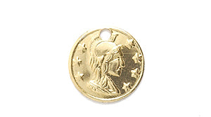 10FI708-G: Dancing Coins Aluminum Gold 10mm - 24 Pieces – Shipwreck Beads