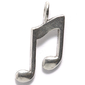 PW9112-S: Charm Music 8th Note Ant Pewter 10x22mm 1PC – Shipwreck Beads