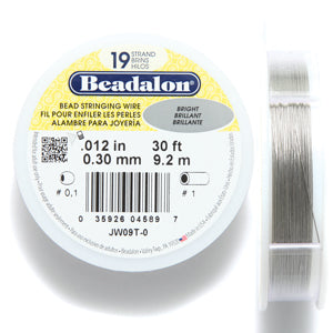 12FI295-30: Beadalon Silver .012 19-strand 30 Feet Spool 1 Spool ...