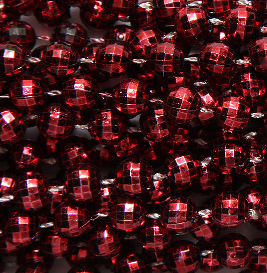 MS599 47: Burgundy Mardi Gras Throw Beads 12STR – Shipwreck Beads