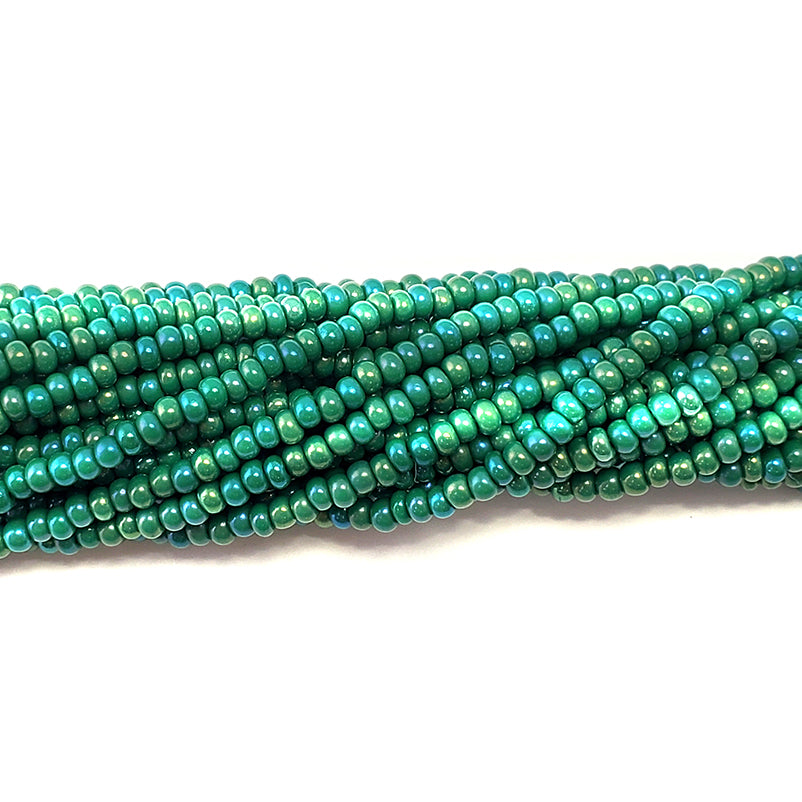 11SB586R: Czech Seed Bead Dark Green AB 11/0-1HK – Shipwreck Beads