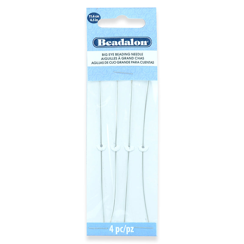 JNEEDF4.5: Beadalon Fine Big Eye Needle 0.41mm (0.16inch) Diameter 4.5 ...