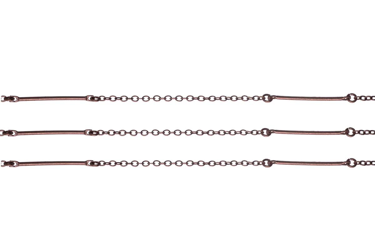 CX2608-AC: Chain 25mm Bar And Cable Ant CPPR – Shipwreck Beads